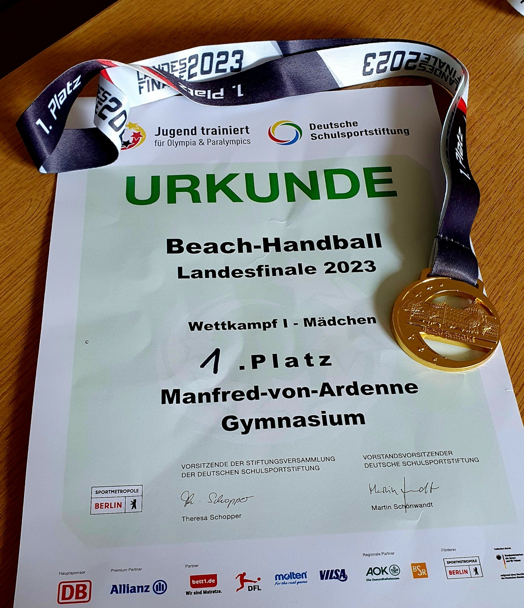 Sportliche Erfolge am MvA - Ardenne-Schule